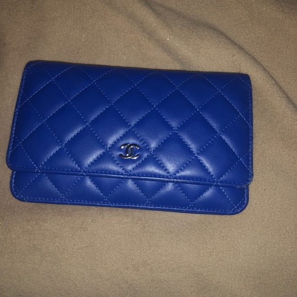 CHANEL | Bags | Chanel Wallet On Chain Royal Blue Like New | Poshmark